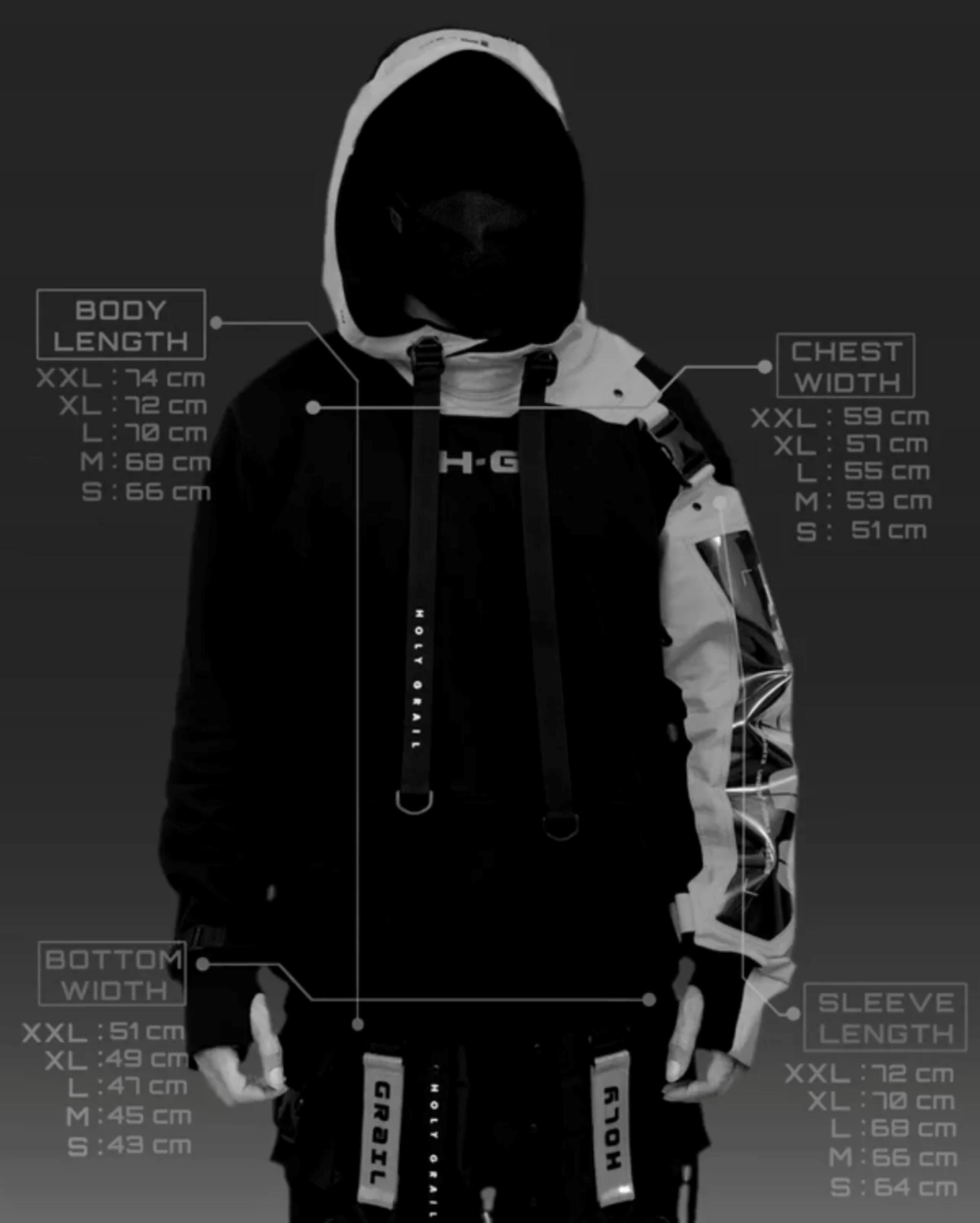 Techwear, Streetwear, Cosplay Futuristic, Cybernetic, White Jacket ...
