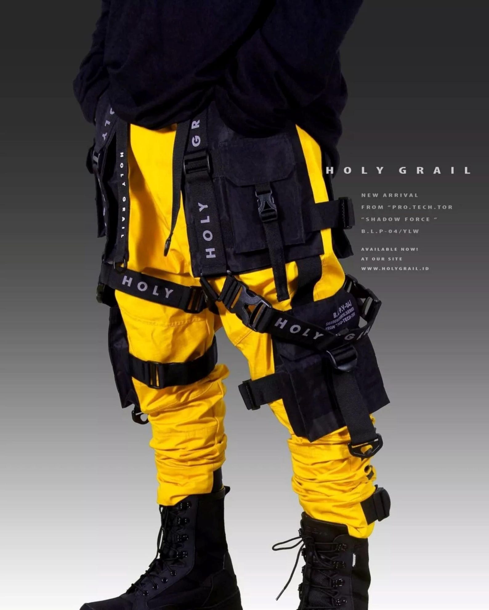 Techwear Streetwear Cosplay Holygrail Yellow Streetwear Techwear Heavy ...