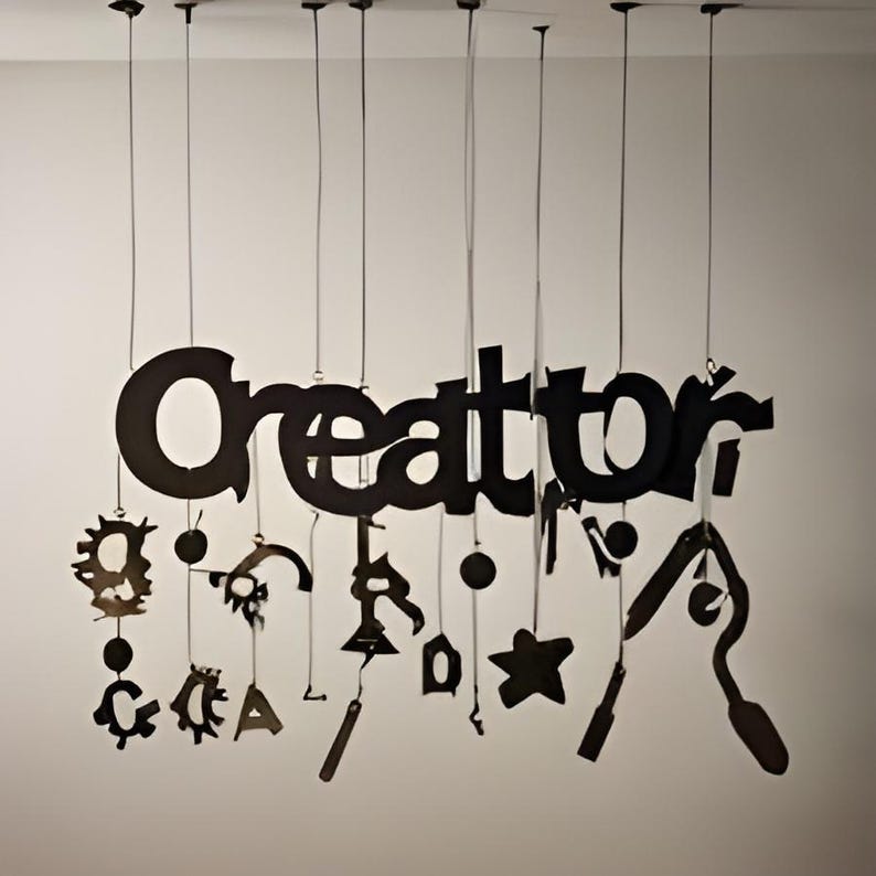 Ceiling Mounted Metal Letters, Laser Cut Metal Letters, Custom Monogram ...