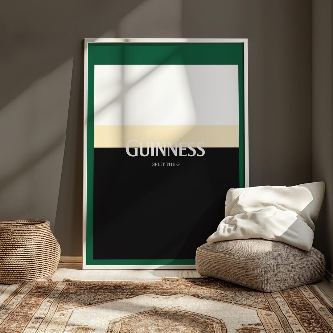 Guinness Split the G Vintage Poster Wall Art - Etsy