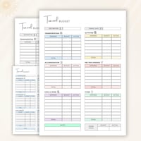 Printable Daily Travel Expenses Tracker - Vacation Spending, Holiday ...