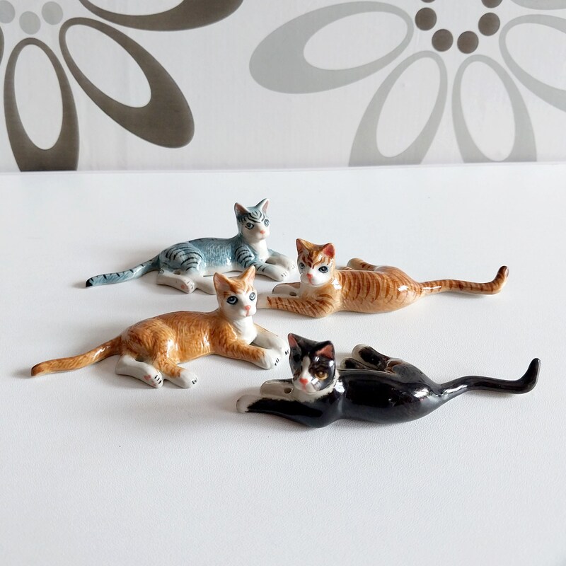 Miniature Cat Figurine - Etsy