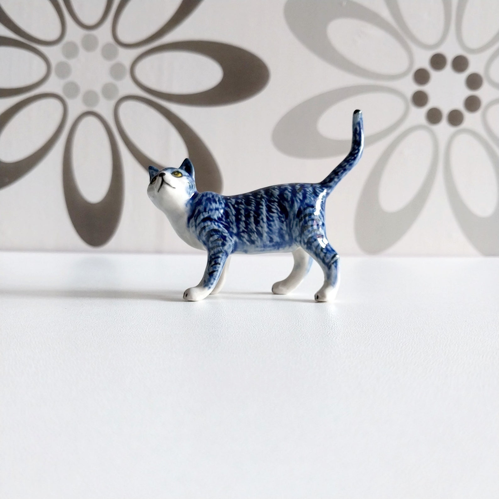 Adopt a Little Friends Small Ceramic Cat Figurines, Miniature Animal ...