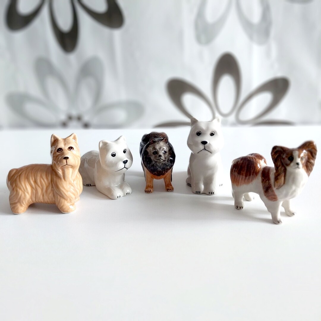 Adopt a Little Friends Dog Porcelain Figurine, Miniature Animal Statue ...