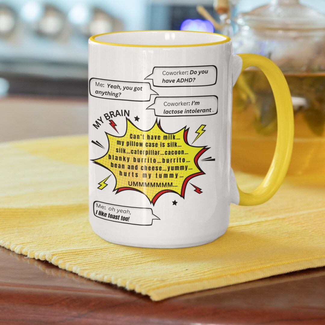 ADHD Coffee Mug, ADHD Humor Mug, Funny Coffee Mug for Distracted ...
