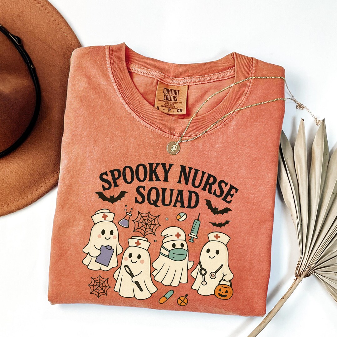 Comfort Colors® Spooky Nurse Squad Shirt – Halloween Nurse Gift for ...