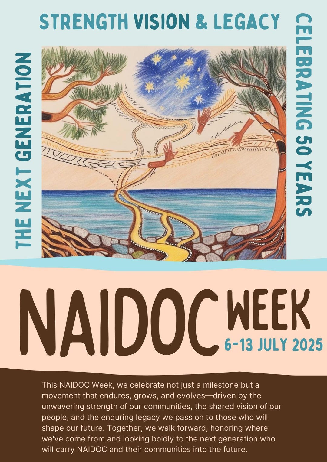 2025 NAIDOC Week Poster – Original Aboriginal Art Print | “the Next ...