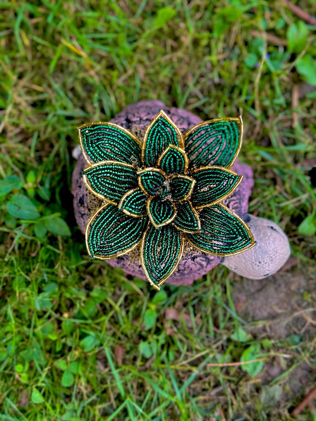 Handmade Beaded Succulent in Vase: Customizable Forever Plant - Etsy
