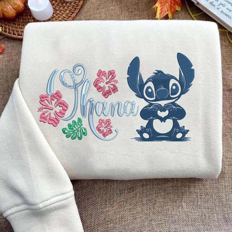 Ohana Embroidery, Lilo & Stitch Design, Cute Stitch Art, Hawaiian ...