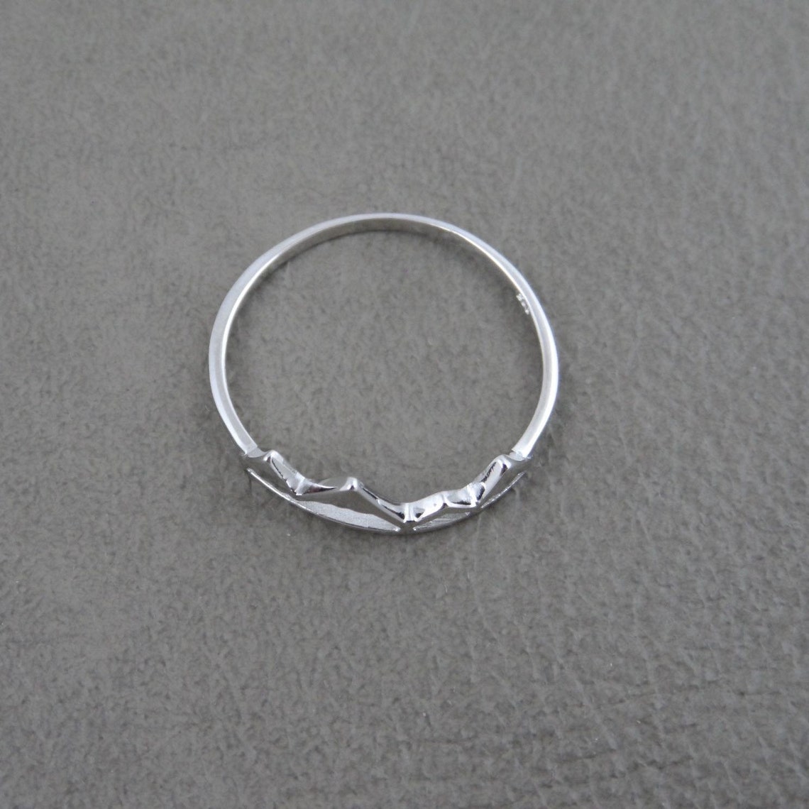 Mountain Ring in Sterling Silver Mountain Silver Ring - Etsy