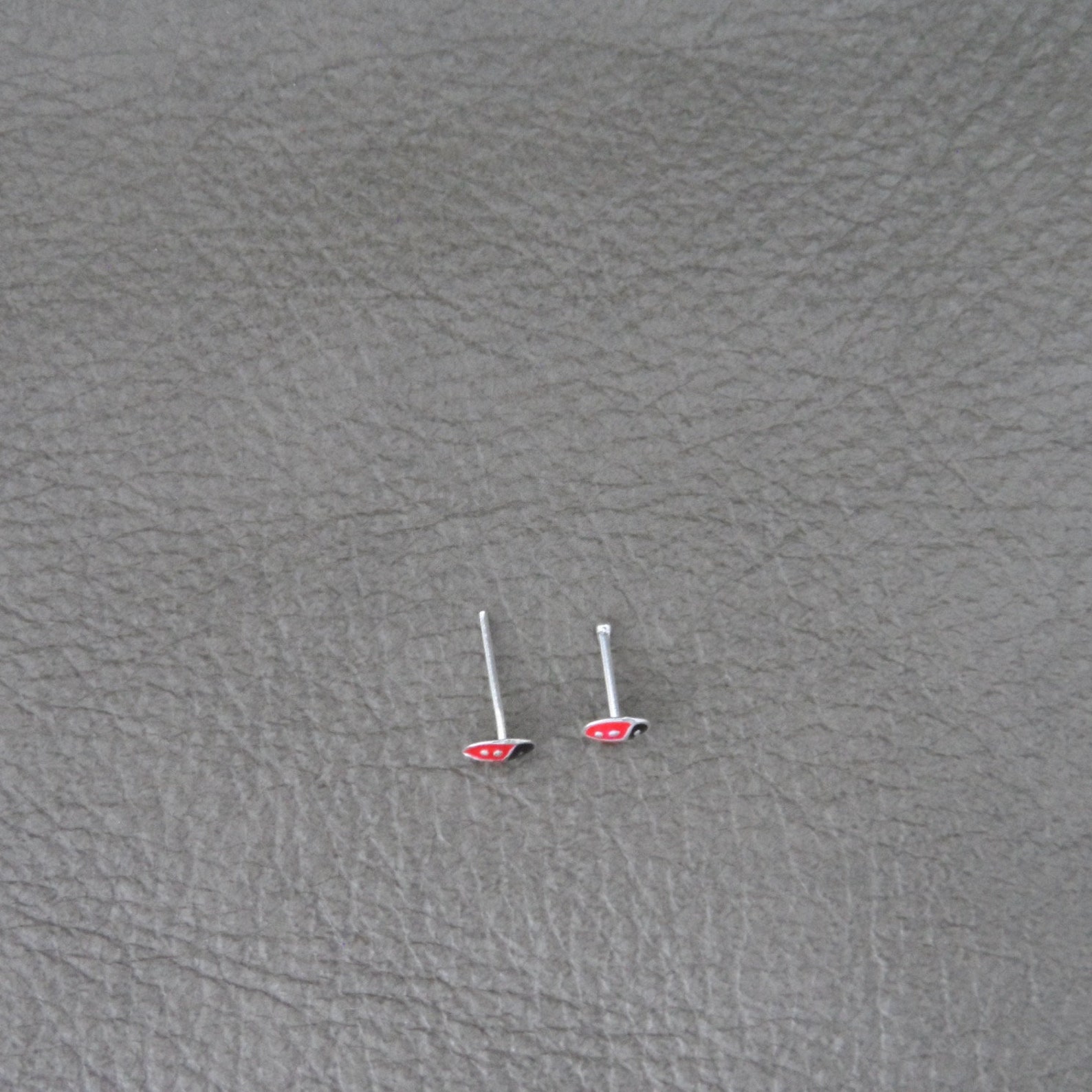 Tiny Lady Bug Nose Stud in Sterling Silver, Ladybug Nose Stud, Ladybug ...
