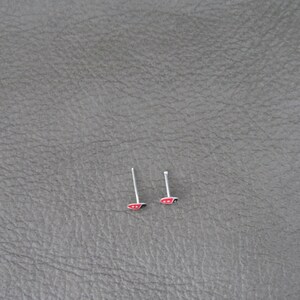 Tiny Lady Bug Nose Stud in Sterling Silver, Ladybug Nose Stud, Ladybug ...