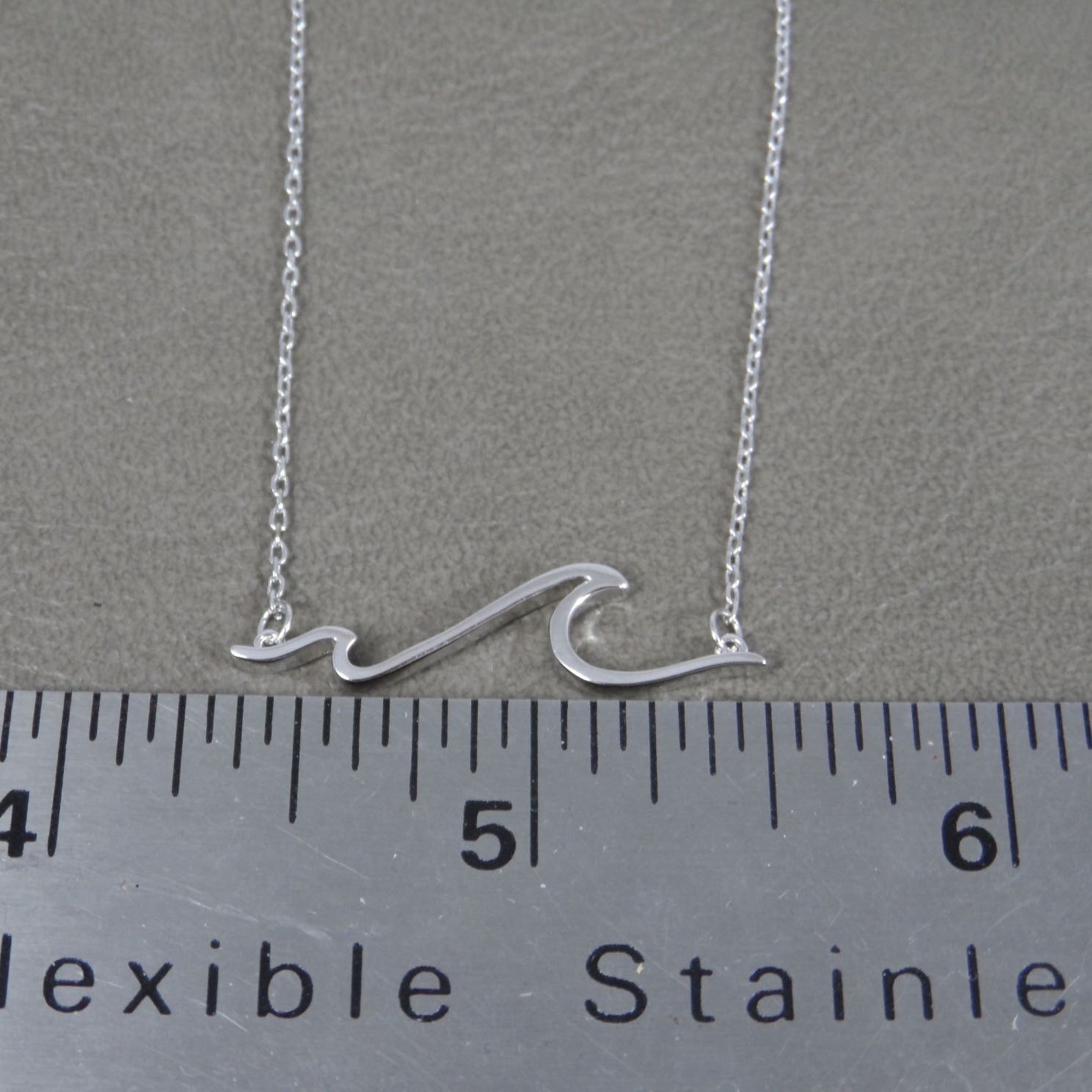 Wave Necklace in Sterling Silver Ocean Wave Necklace Surfer - Etsy