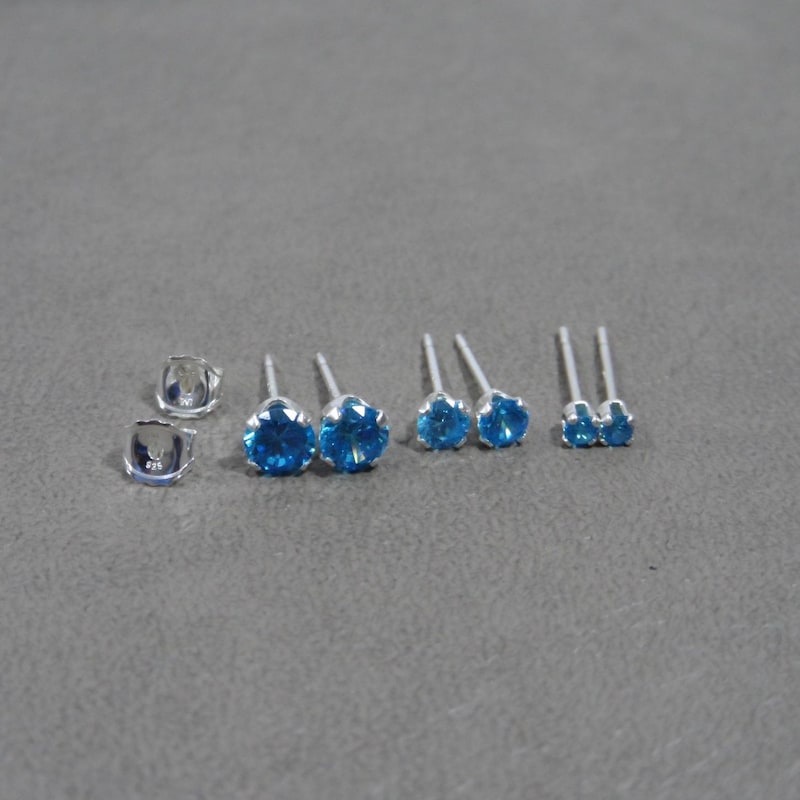 December Zircon Studs - Etsy