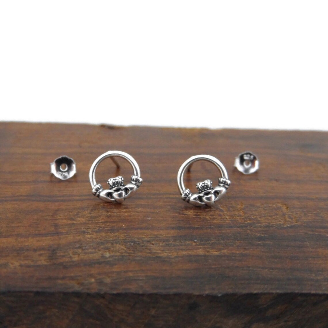 Celtic Claddagh Wreath Earrings, Celtic Earrings, Silver Celtic ...