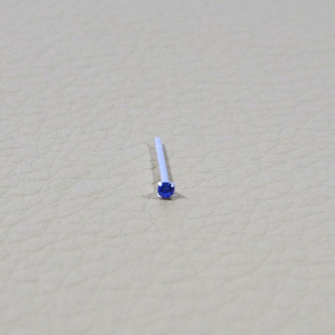 Tiny Blue Sapphire Sterling Silver Nose Stud, Silver Nose Stud, Nose ...