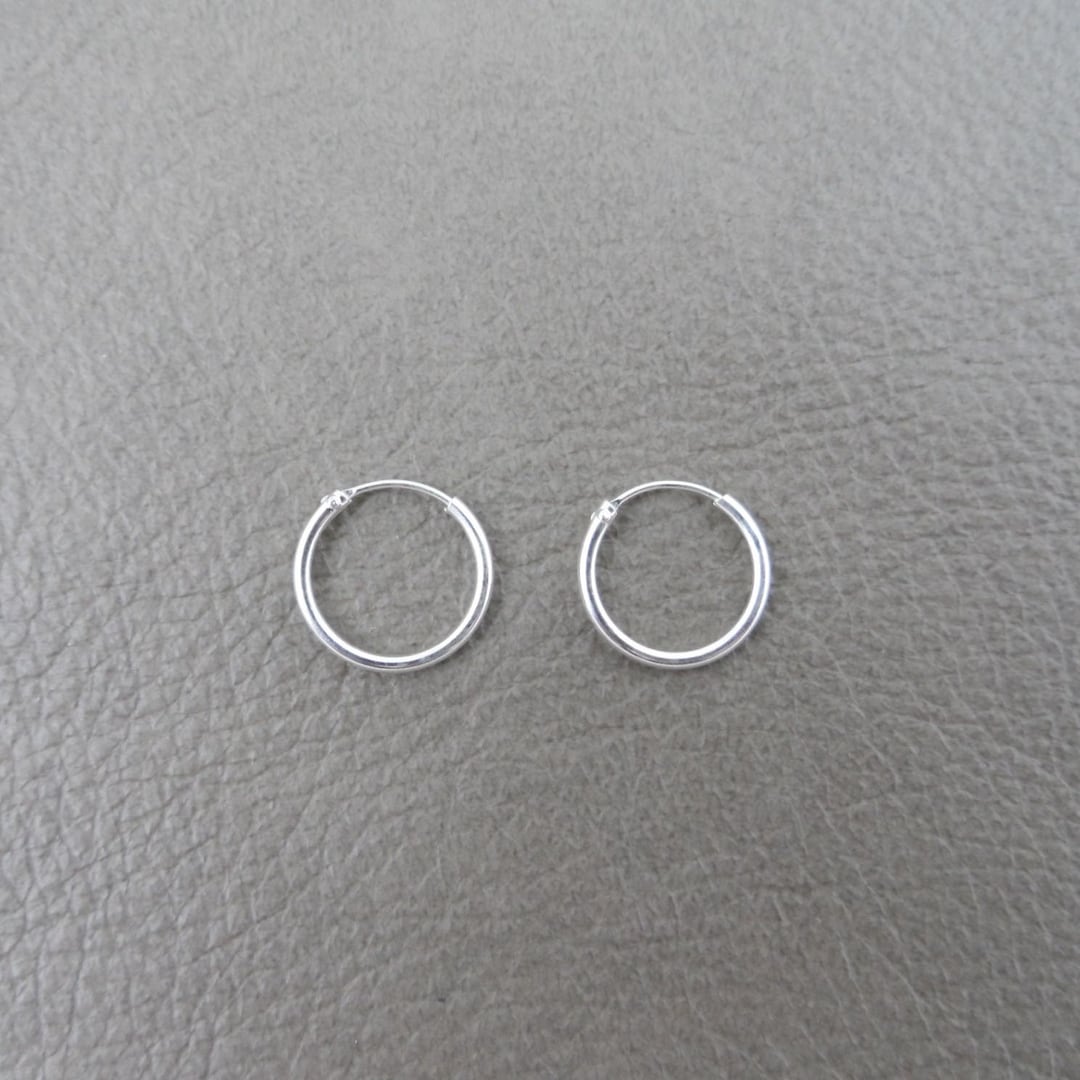 SALE! 12mm Hoop Sterling Silver Earrings, Tiny Hoop Earrings, Upper ...