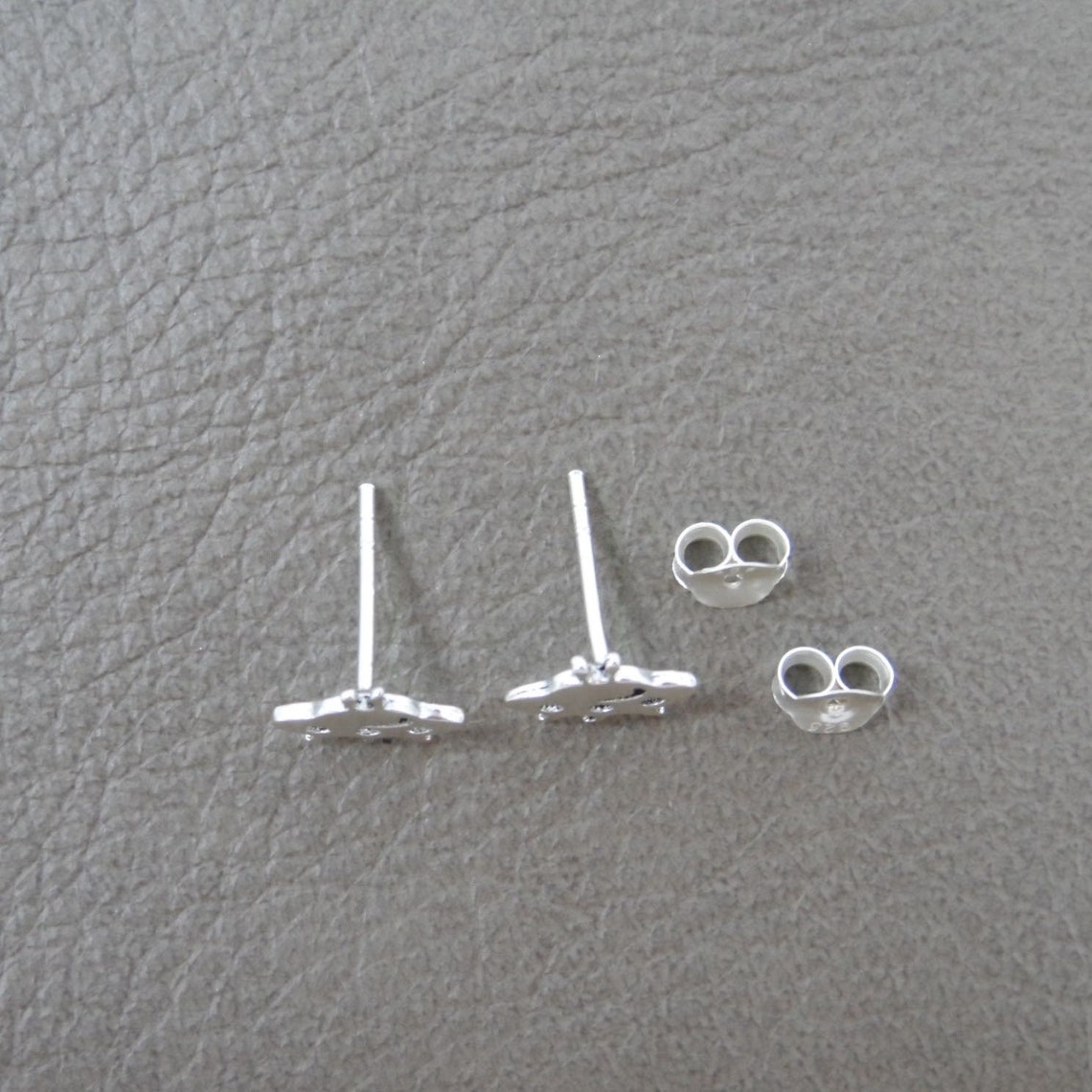 UFO Earrings in Sterling Silver, Alien Earrings, UFO Studs, Silver ...