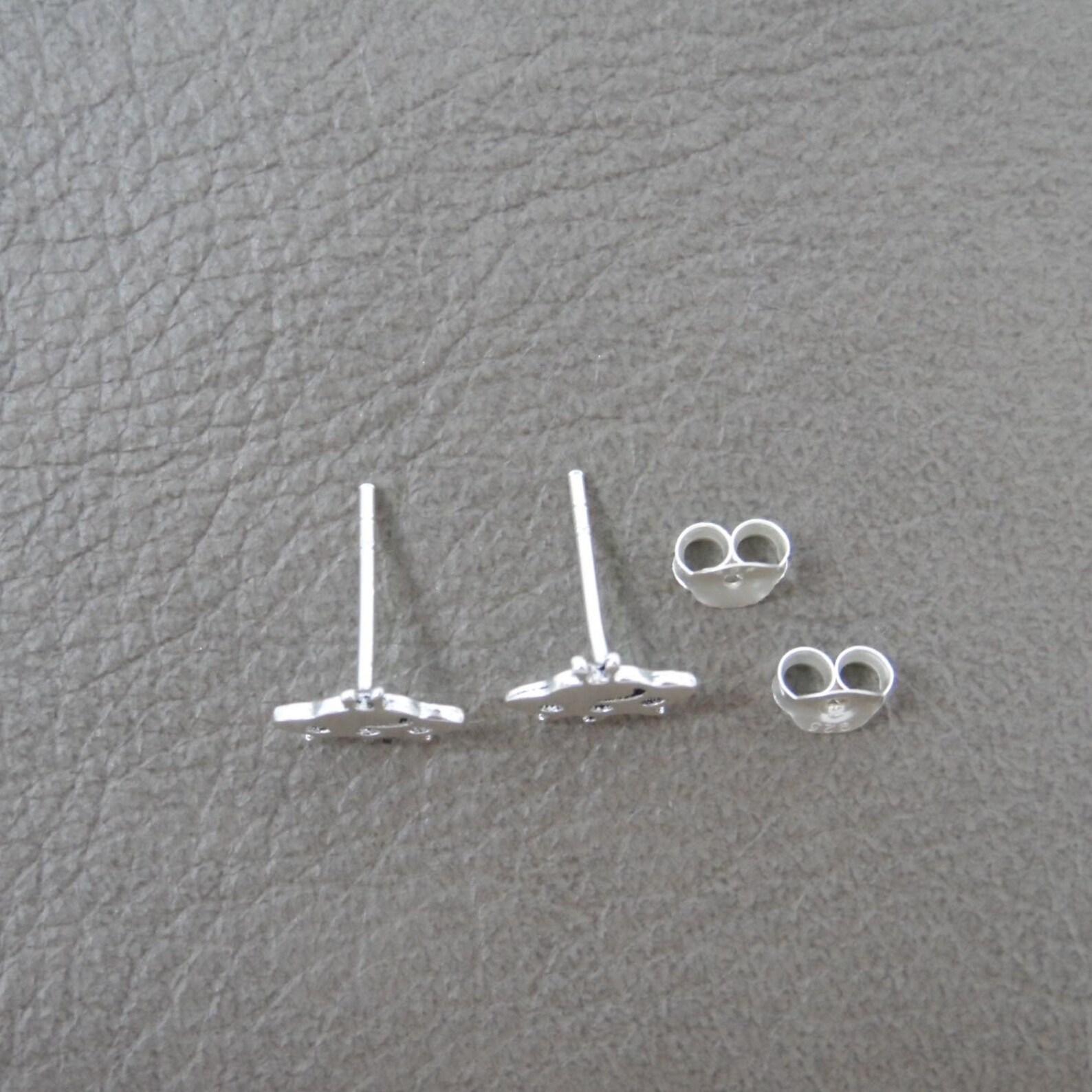 UFO Earrings in Sterling Silver, Alien Earrings, UFO Studs, Silver ...