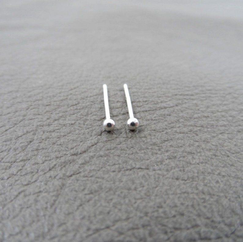 2MM Ball Stud Silver Earrings, 2mm Ball Studs, Tiny Silver Earrings ...