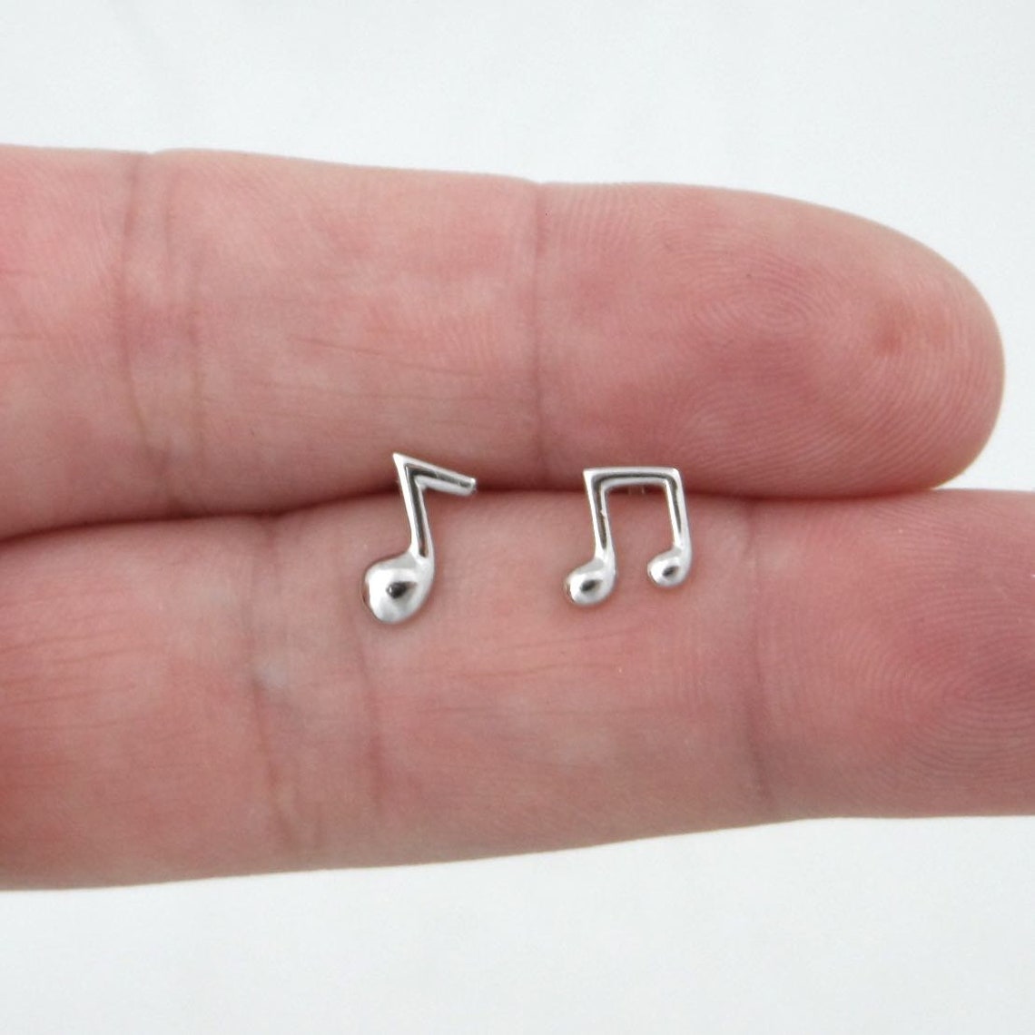 Music Note Earrings in Sterling SilverMusic Note Sterling | Etsy