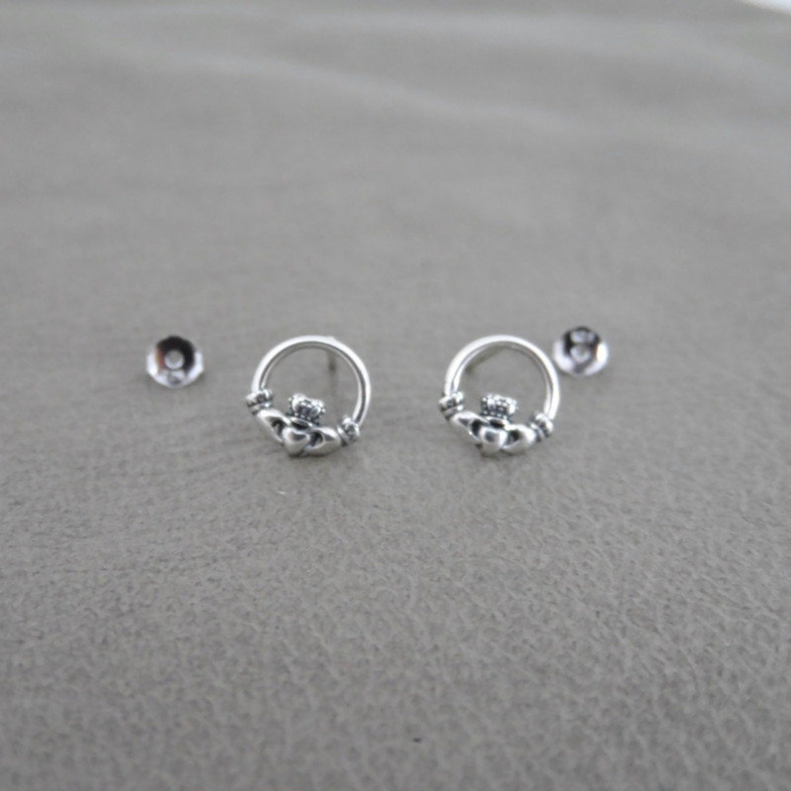 Celtic Claddagh Wreath Earrings Celtic Earrings Silver - Etsy