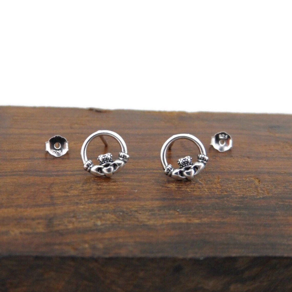 Celtic Claddagh Wreath Earrings, Celtic Earrings, Silver Celtic ...