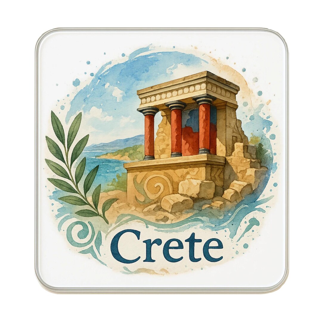 Crete, Greece Fridge Magnet: Cute Large Handmade Travel Souvenir Gift ...