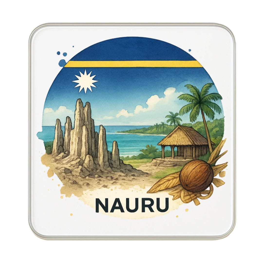 Nauru Fridge Magnet: Cute Large Handmade Travel Souvenir Gift - Etsy UK