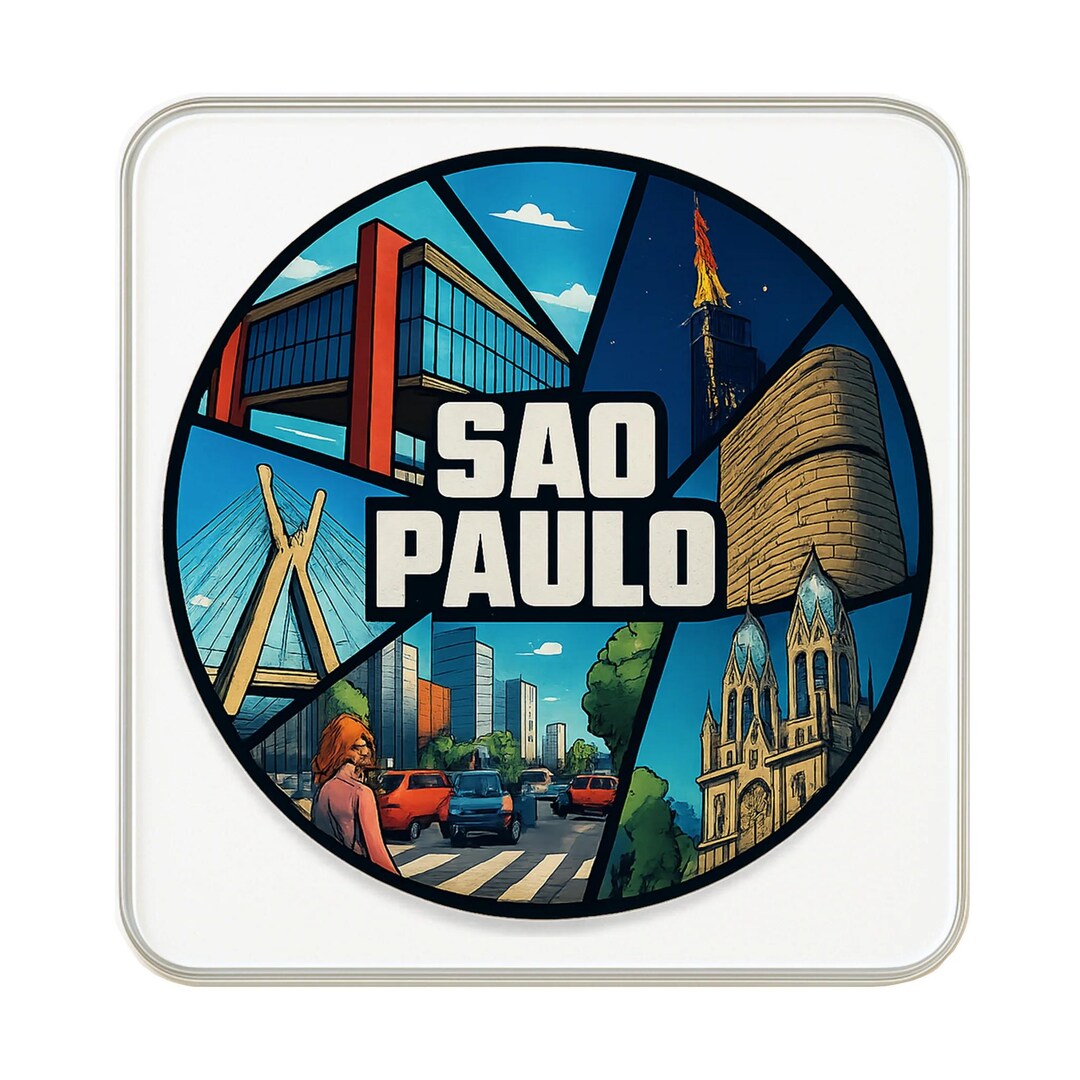 Sao Paulo, Brazil Collage Fridge Magnet: Cute Large Handmade Travel ...