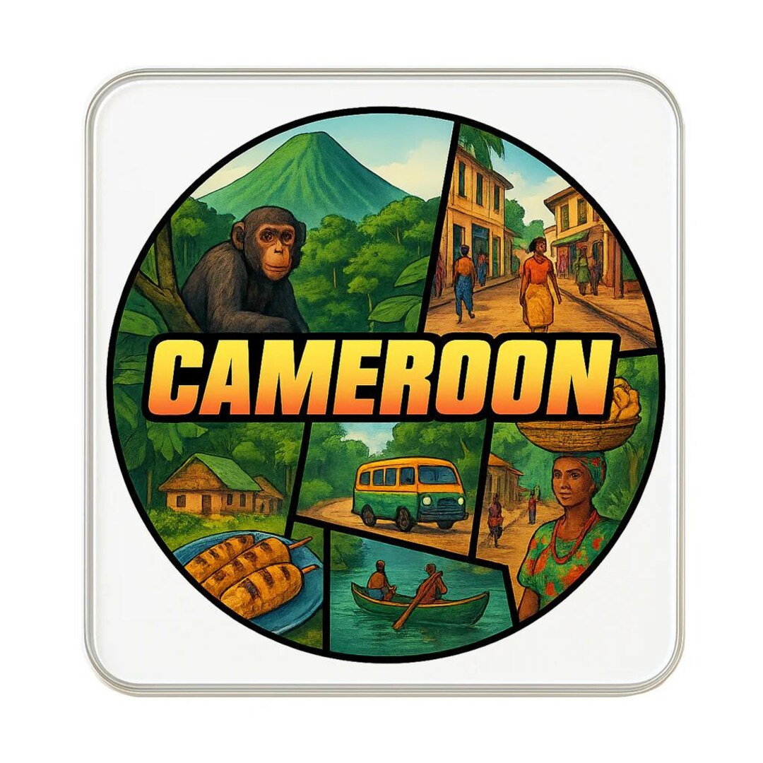 Cameroon Collage Fridge Magnet: Cute Large Handmade Travel Souvenir ...