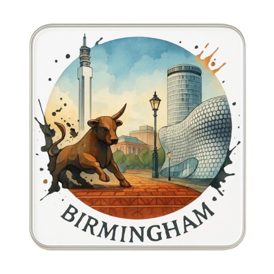 Birmingham, England UK Fridge Magnet: Cute Large Handmade Travel ...