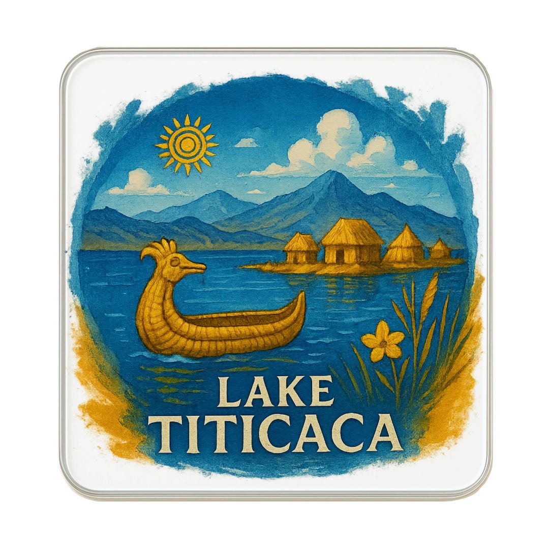Lake Titicaca, Peru Fridge Magnet: Cute Large Handmade Travel Souvenir ...