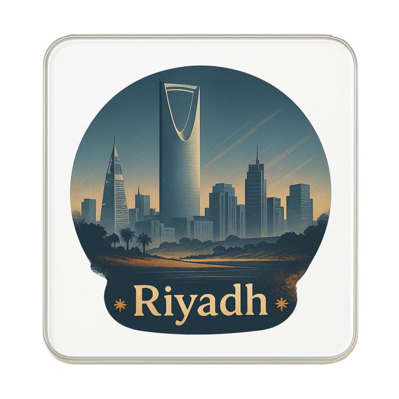 Riyadh, Saudi Arabia Fridge Magnet: Cute Large Handmade Travel Souvenir ...
