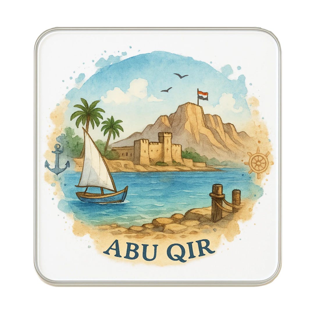 Abu Qir, Egypt Fridge Magnet: Cute Large Handmade Travel Souvenir Gift ...