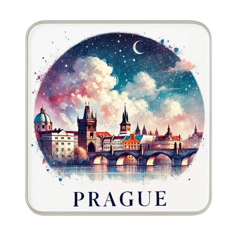 Prague, Czech Republic Fridge Magnet: Cute Large Handmade Travel ...