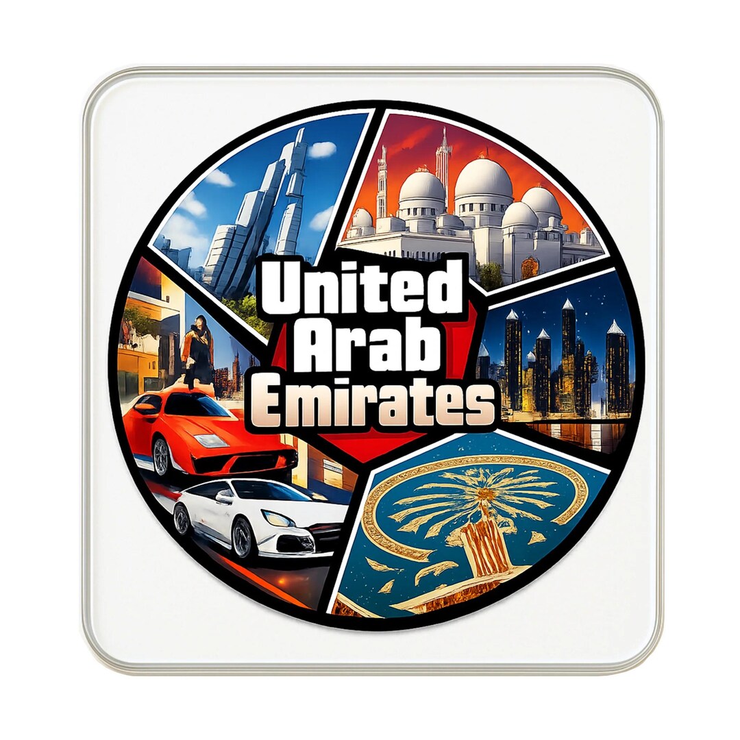 United Arab Emirates (UAE) Collage Fridge Magnet: Cute Large Handmade ...