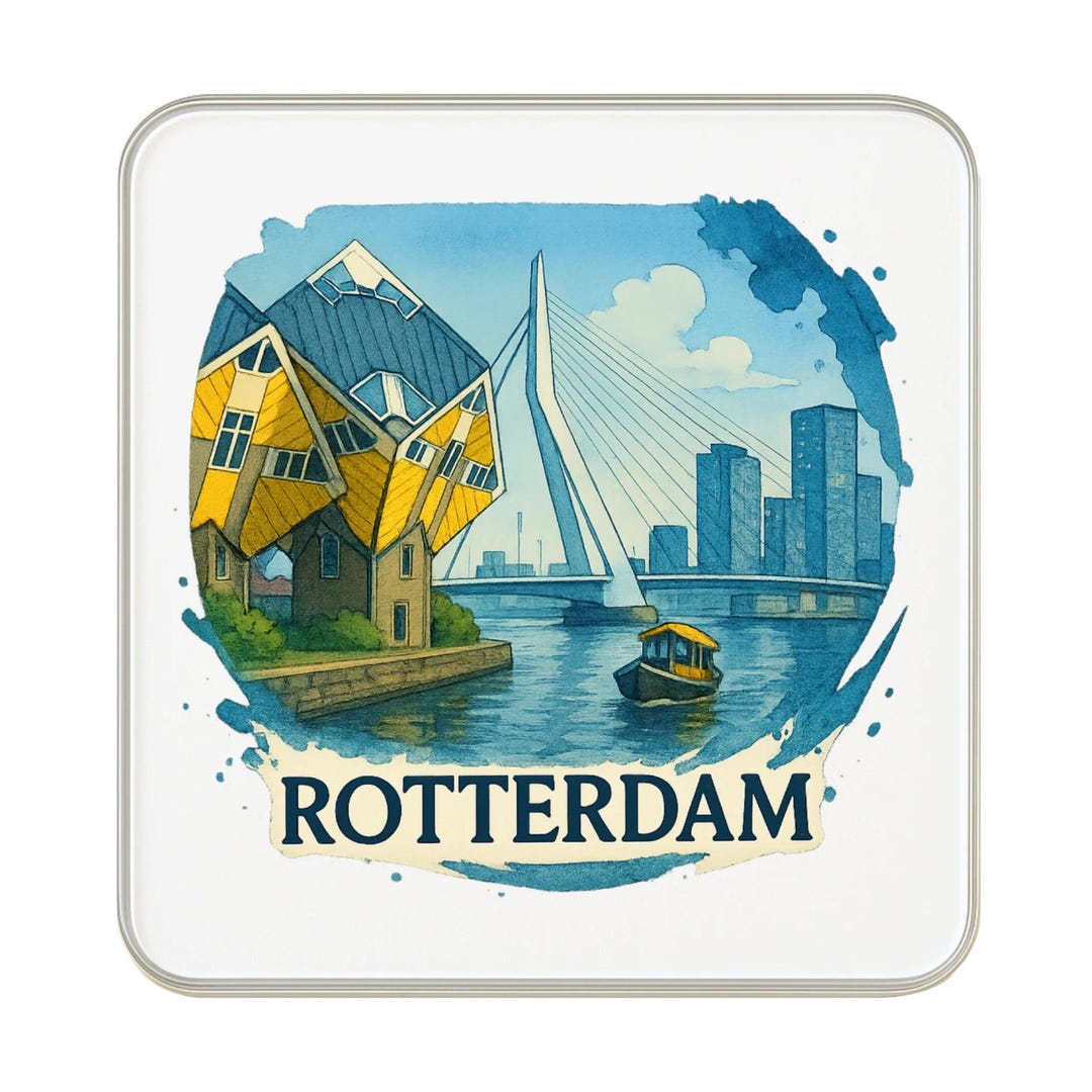 Rotterdam, Netherlands Fridge Magnet | Travel Souvenir Collectible Gift ...