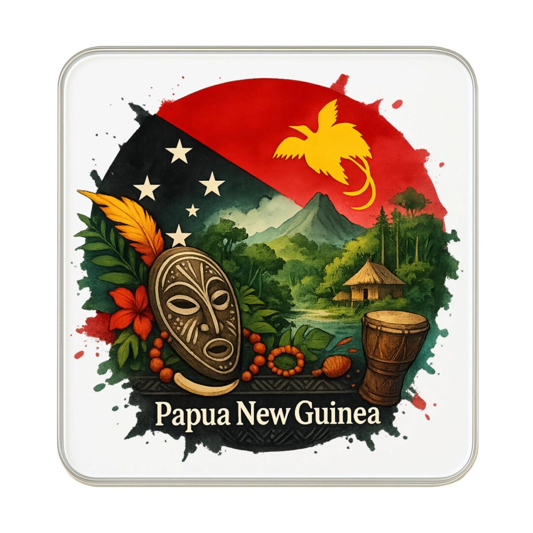 Papua New Guinea Fridge Magnet: Cute Large Handmade Travel Souvenir ...