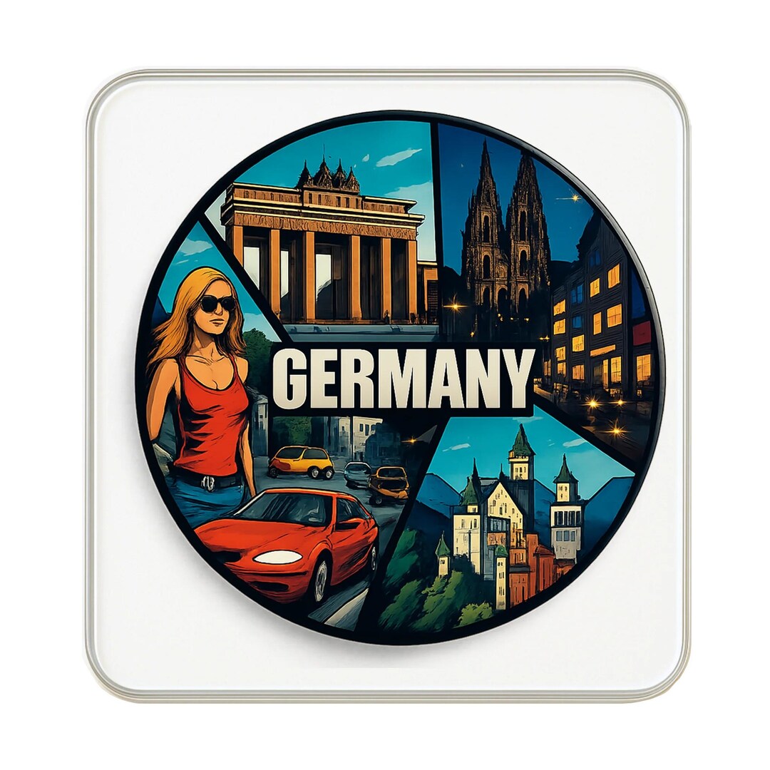 Germany Collage Fridge Magnet: Cute Large Handmade Travel Souvenir Gift ...