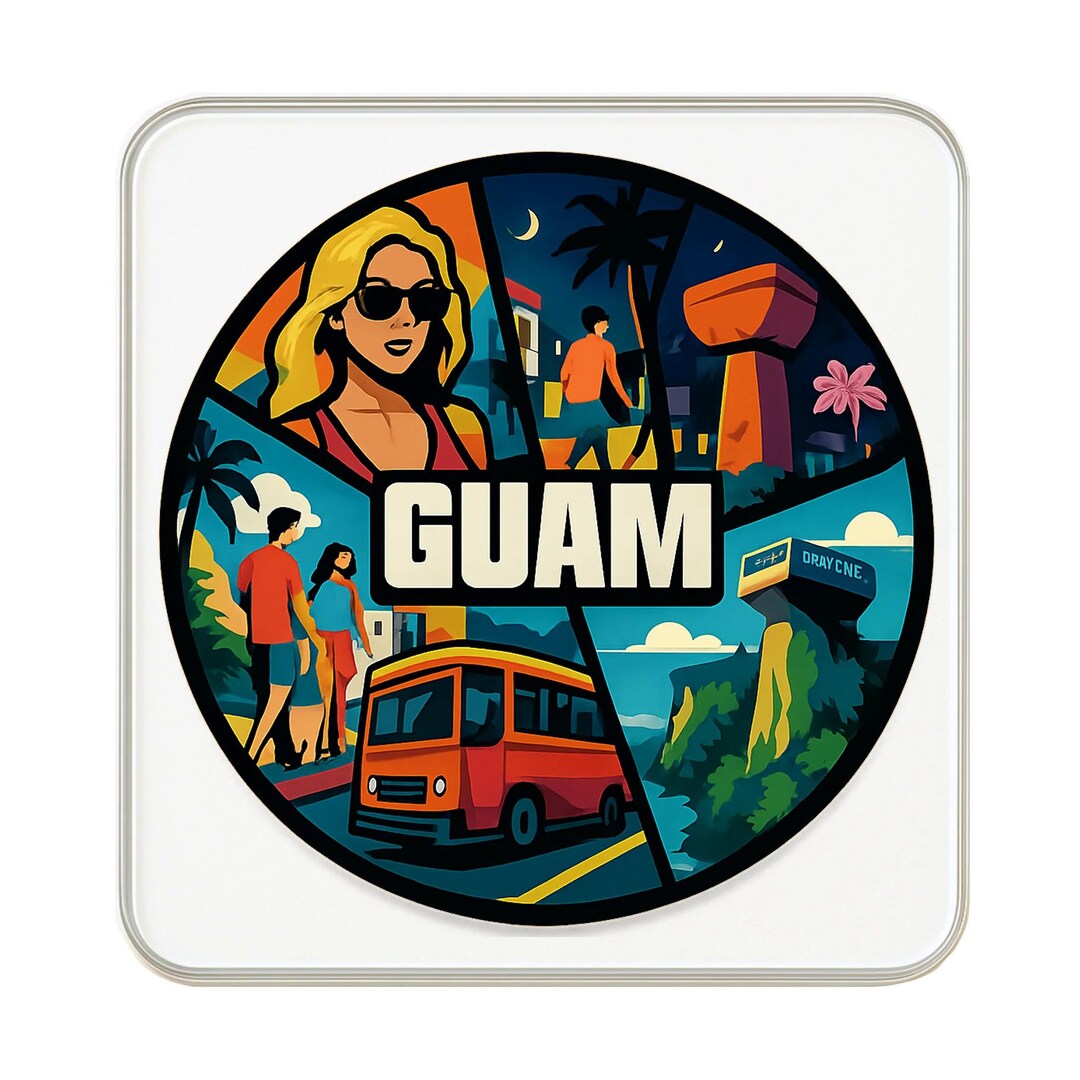 Guam Collage Fridge Magnet: Cute Large Handmade Travel Souvenir Gift - Etsy