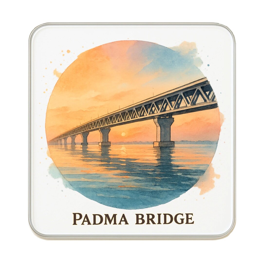Padma Bridge, Bangladesh Fridge Magnet: Cute Large Handmade Travel ...