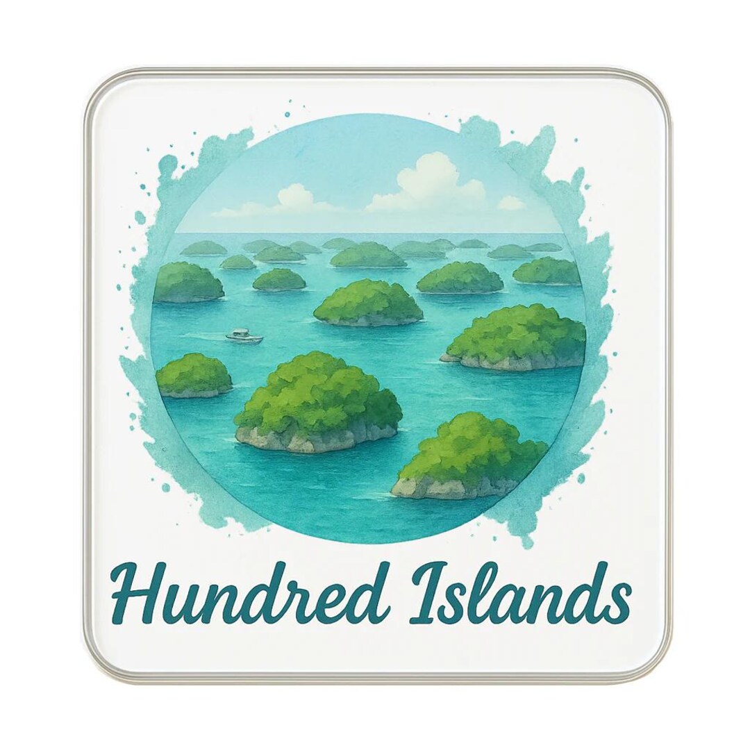 Hundred Islands, Philippines Fridge Magnet: Cute Large Handmade Travel ...