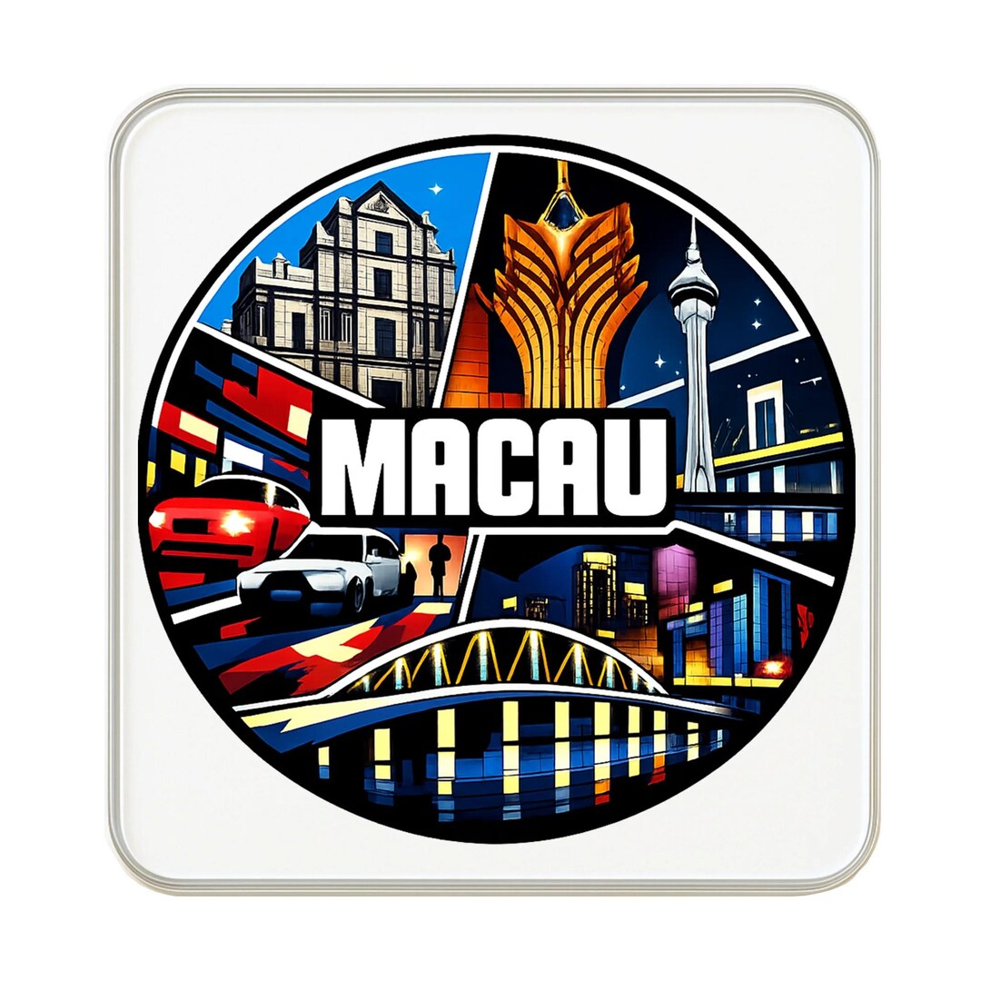 Macau Collage Fridge Magnet: Cute Large Handmade Travel Souvenir Gift ...