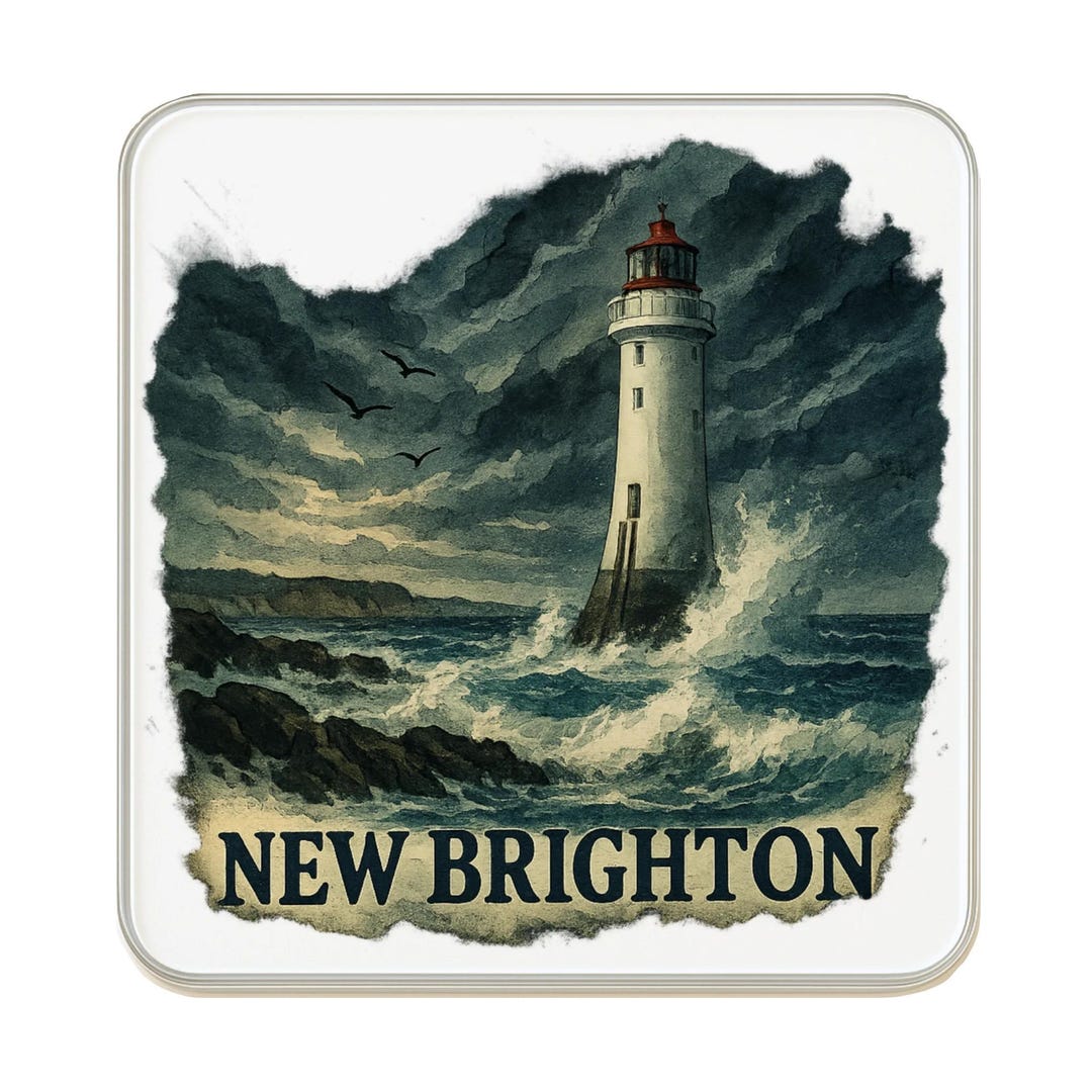 New Brighton, England UK Fridge Magnet: Cute Large Handmade Travel ...