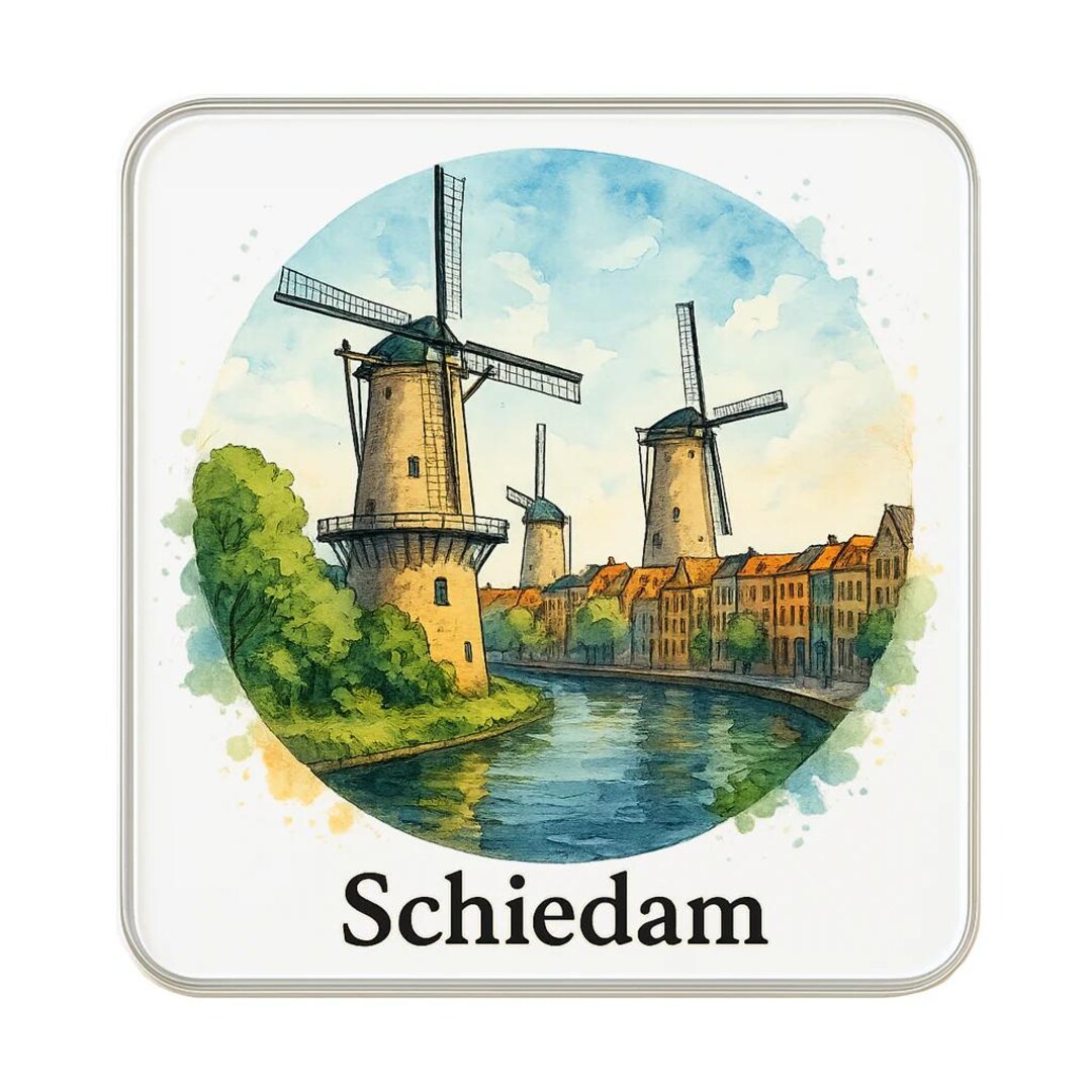 Schiedam, Netherlands Fridge Magnet: Cute Large Handmade Travel ...