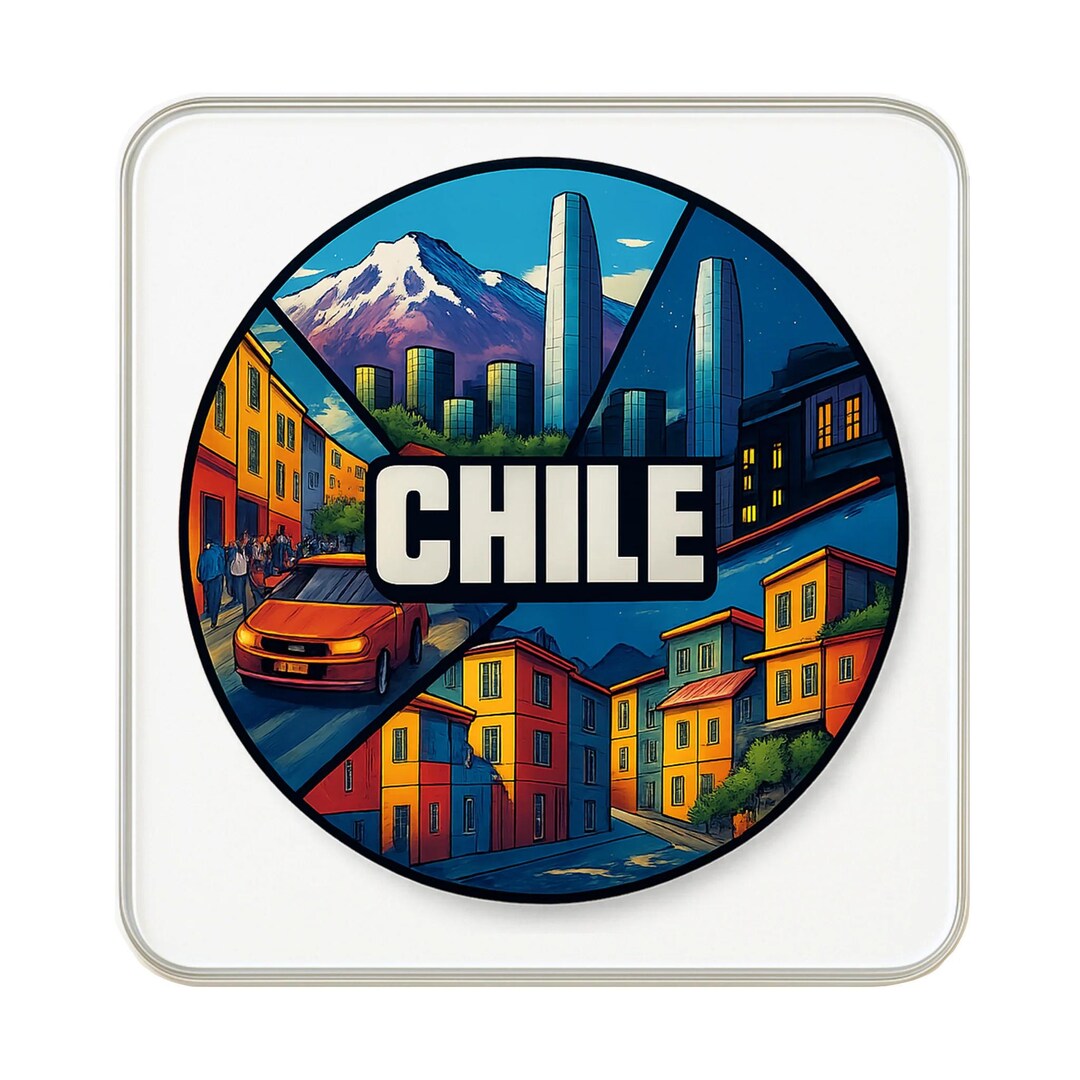 Chile Collage Fridge Magnet: Cute Large Handmade Travel Souvenir Gift ...