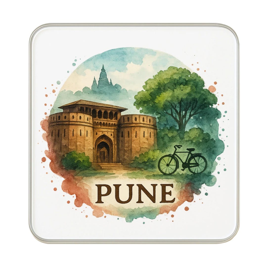 Pune, India Fridge Magnet: Cute Large Handmade Travel Souvenir Gift - Etsy