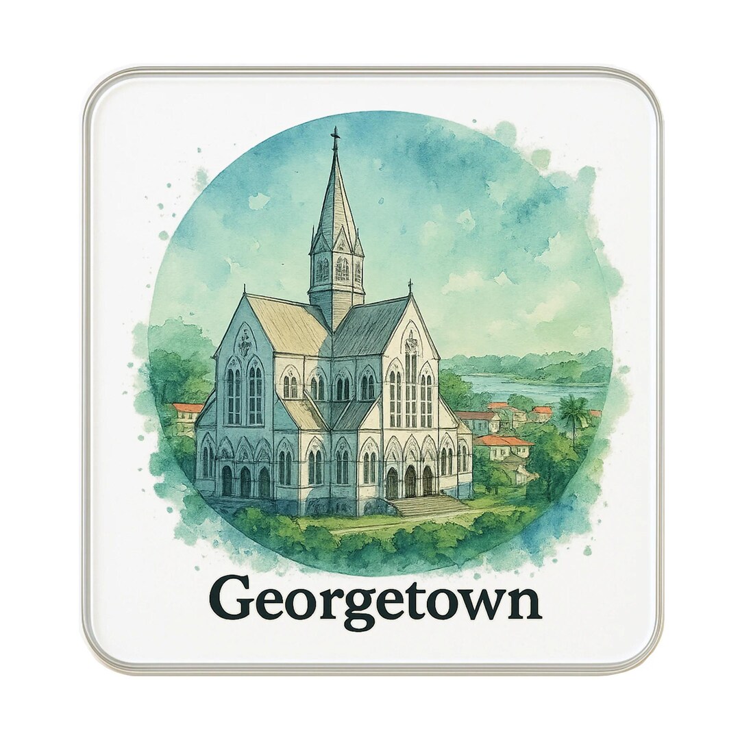 Georgetown, Guyana Fridge Magnet: Cute Large Handmade Travel Souvenir ...