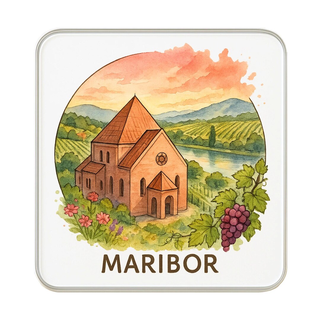 Maribor, Slovenia Fridge Magnet: Cute Large Handmade Travel Souvenir ...